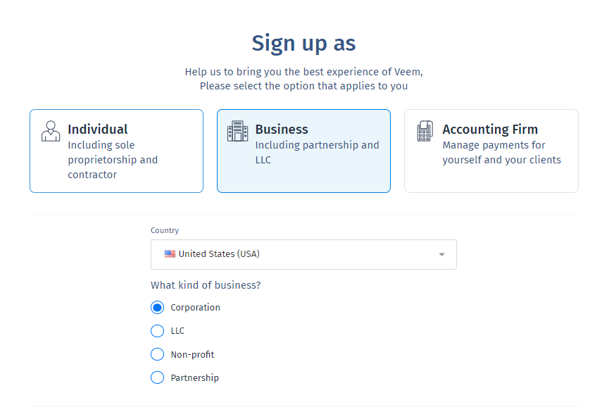 How to Create a Business Account