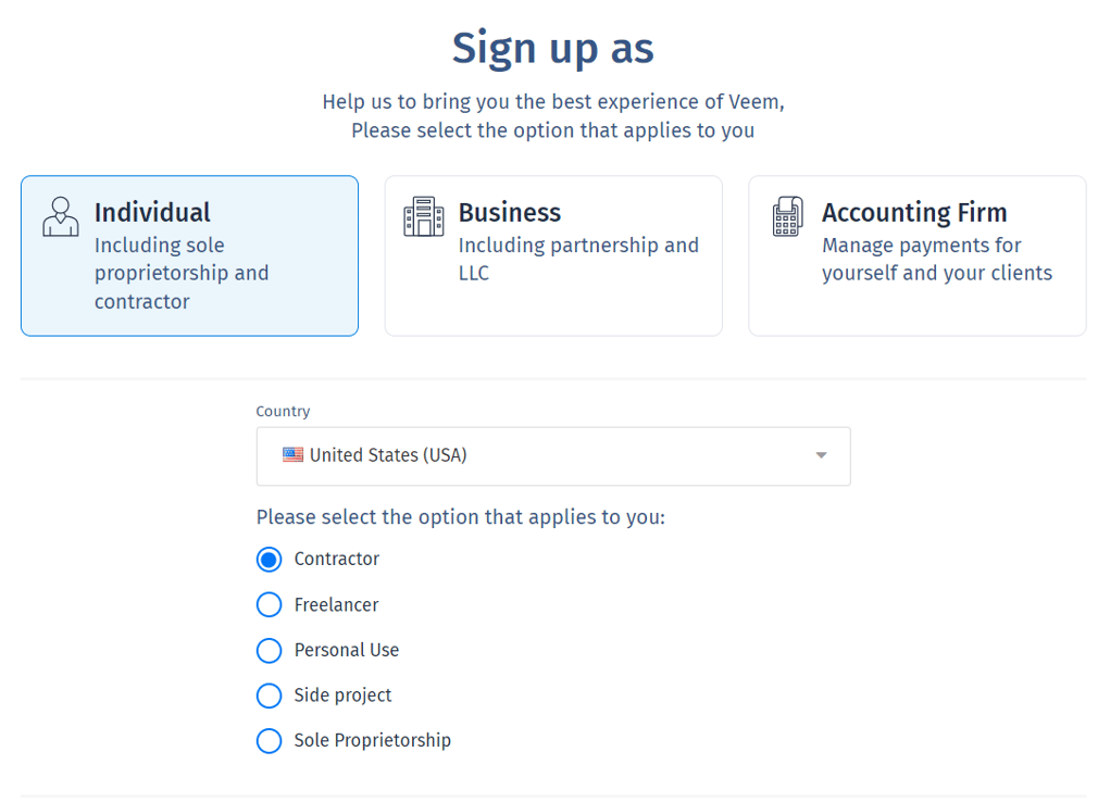 How to Create an Individual/Personal Account