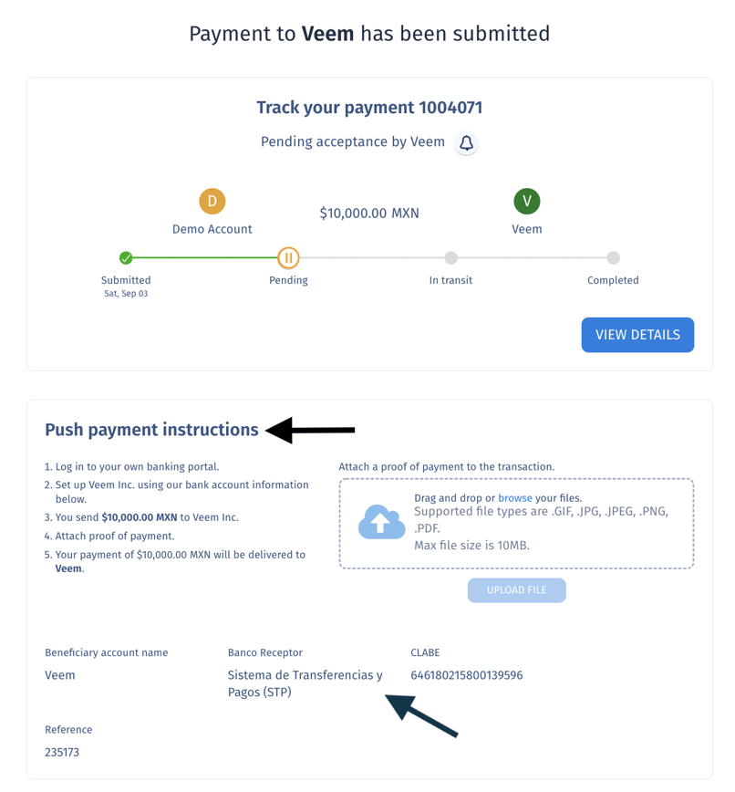 Send EUR payments from the Bank