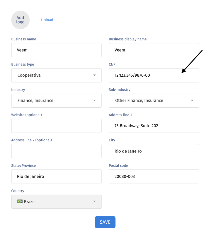 How to Update CNPJ/CPF - Brazil