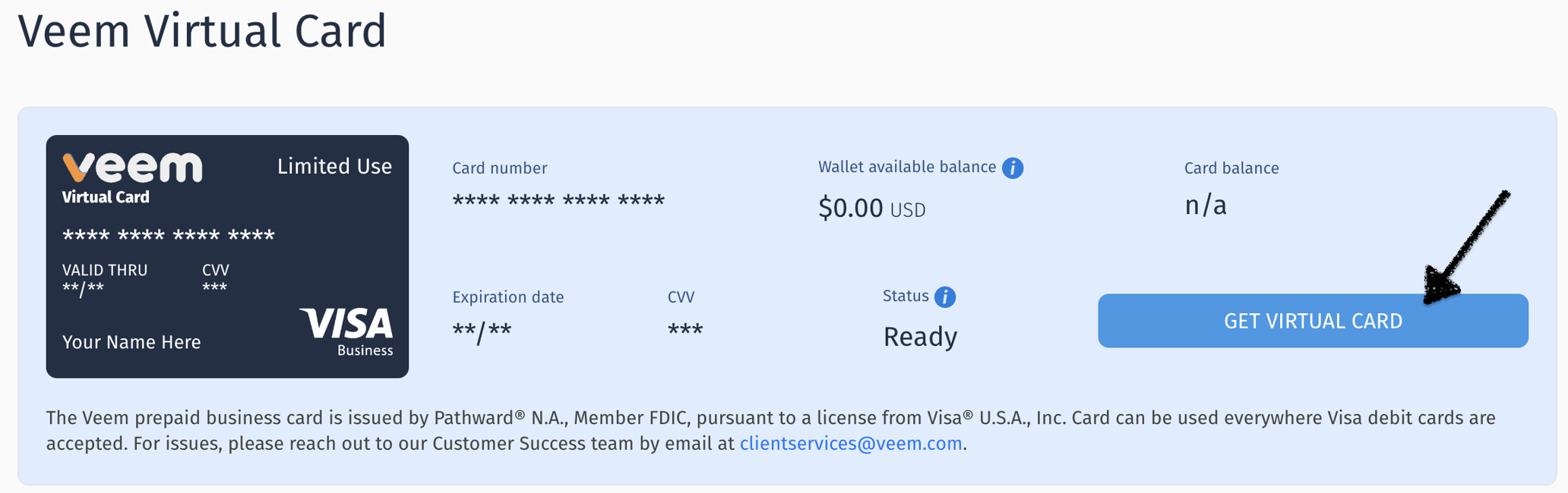 How to Apply for the Veem Virtual Card