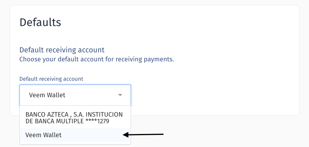 How to receive funds in the Veem Wallet